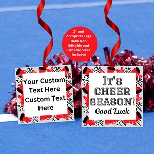 Editable Cheer Tag, Cheerleading Tag, Printable Cheer Tag, Cheerleader ...