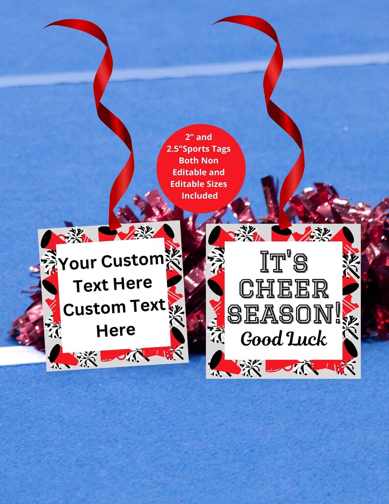 Editable Cheer Tag Cheerleading Tag Printable Cheer Tag - Etsy