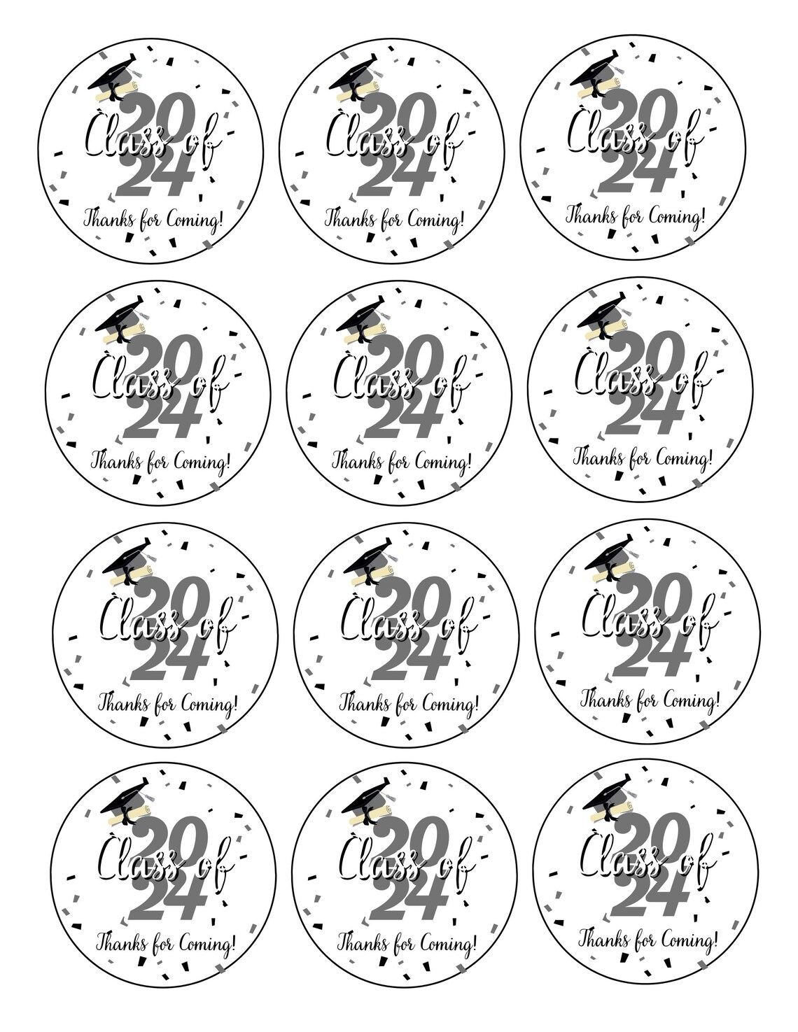 Graduation Thank You Tag, Congrats Grad Tag, Graduation Gift Tag ...