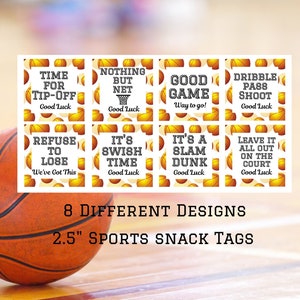 Basketball Tag, Basketball Treat Tag, Good Luck Basketball Tag ...
