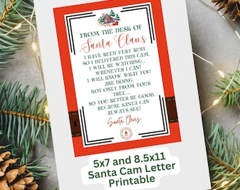 Santa Cam Letter, Letter From Santa Letter, Santa Cam Letter Printable ...