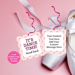 Editable Dance Tag, Dance Tag, Printable Dance Tag, Dance Snack Tag ...