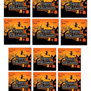 Halloween Tags, Printable Halloween Tag, Halloween Gift Tag, Gift Tag ...