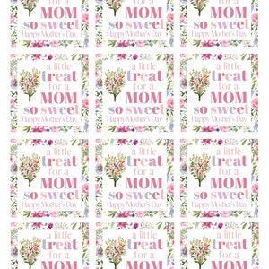 Mothers Day Gift Tag Printable, Mothers Day Treat Tag, Mothers Day Gift ...