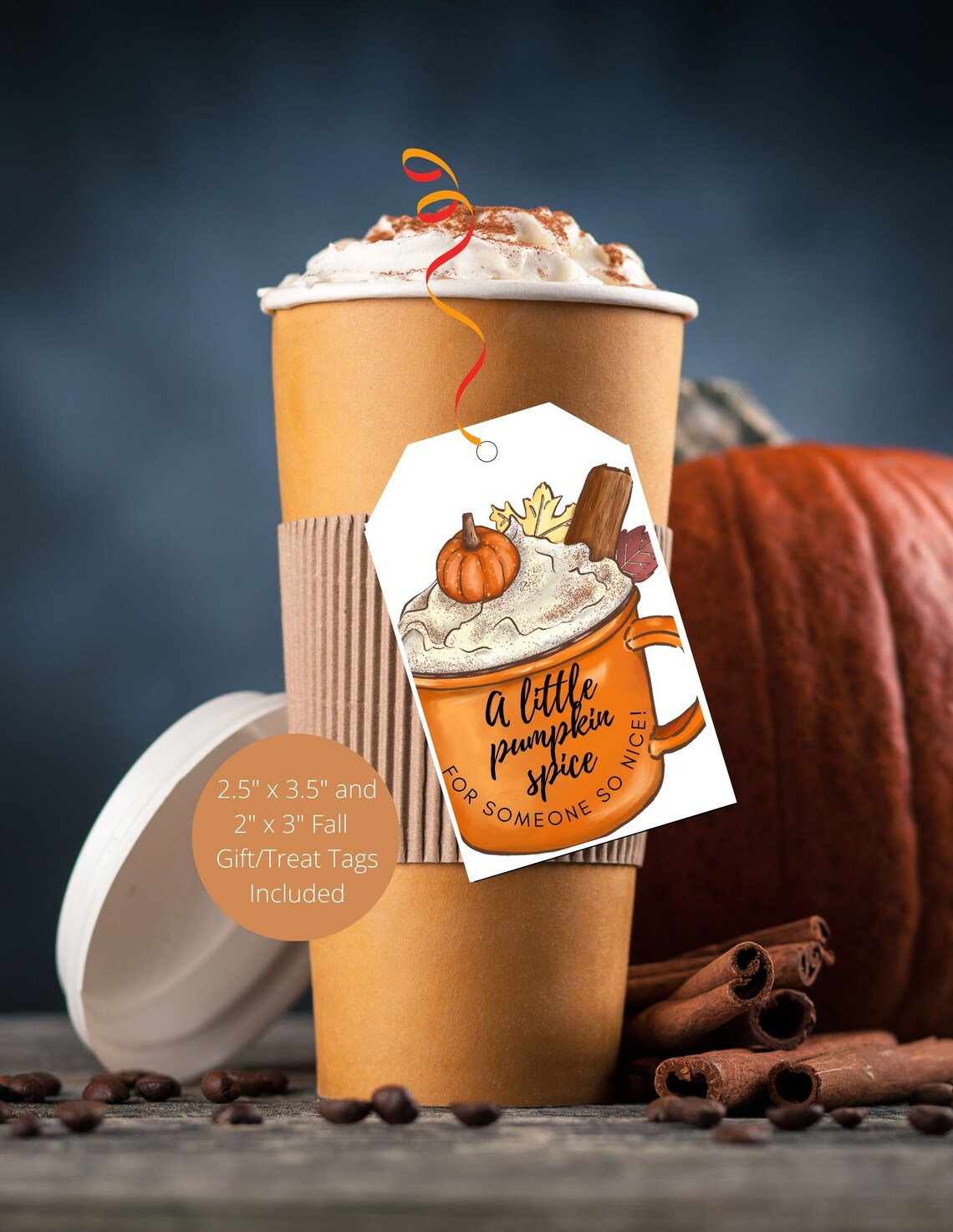 Fall Gift Tag Printable Fall Tag Pumpkin Spice Tag Autumn - Etsy