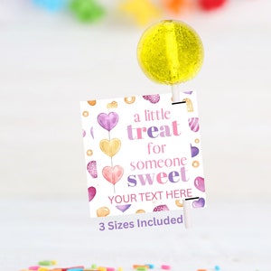 Editable Lollipop Holder, Lollipop Holder Tag, Lollipop Tag Printable ...