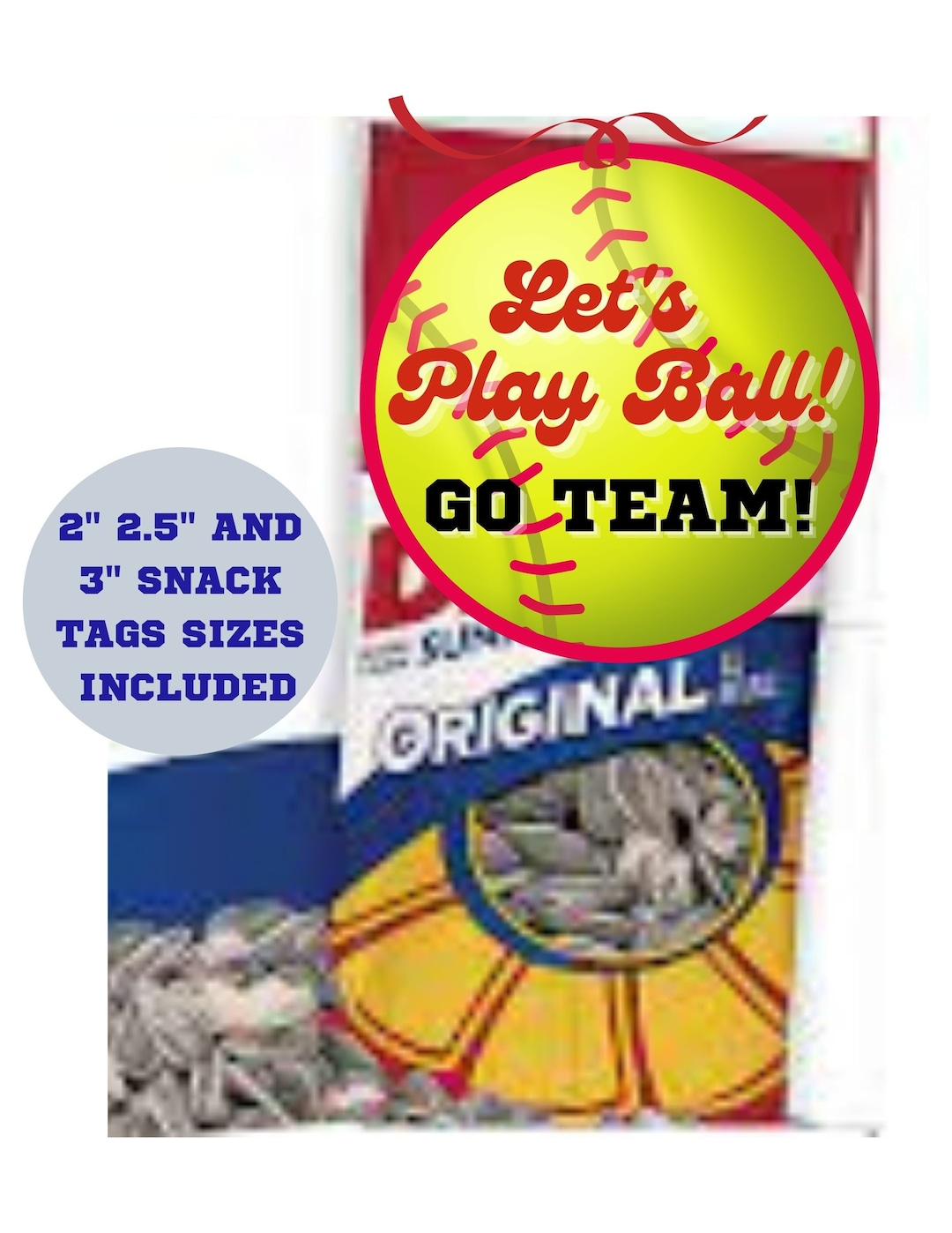 Softball Gift Tags, Softball Treat Tags, Let's Play Ball Treat Tags ...