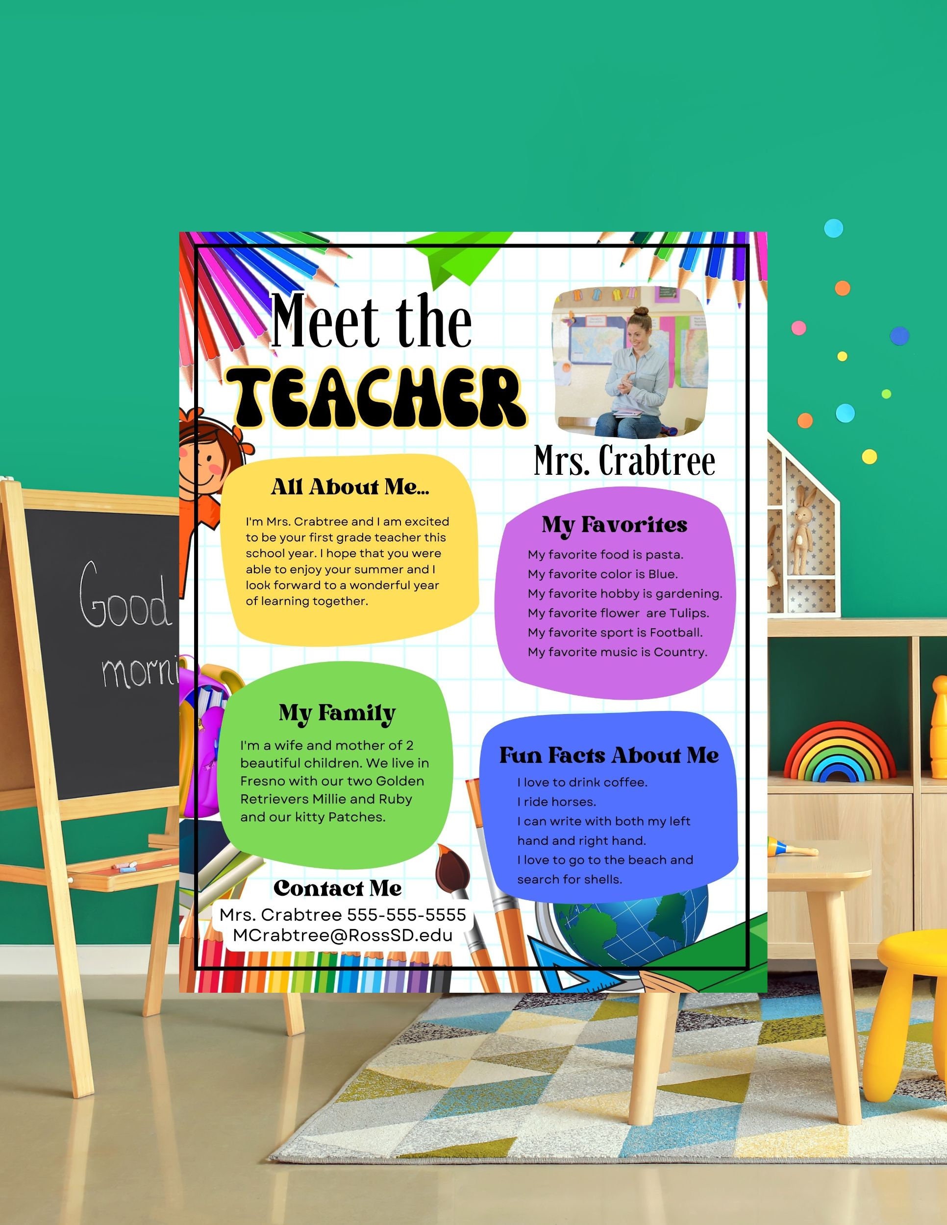 Editable Meet the Teacher Flyer Template, School Open House (canva ...