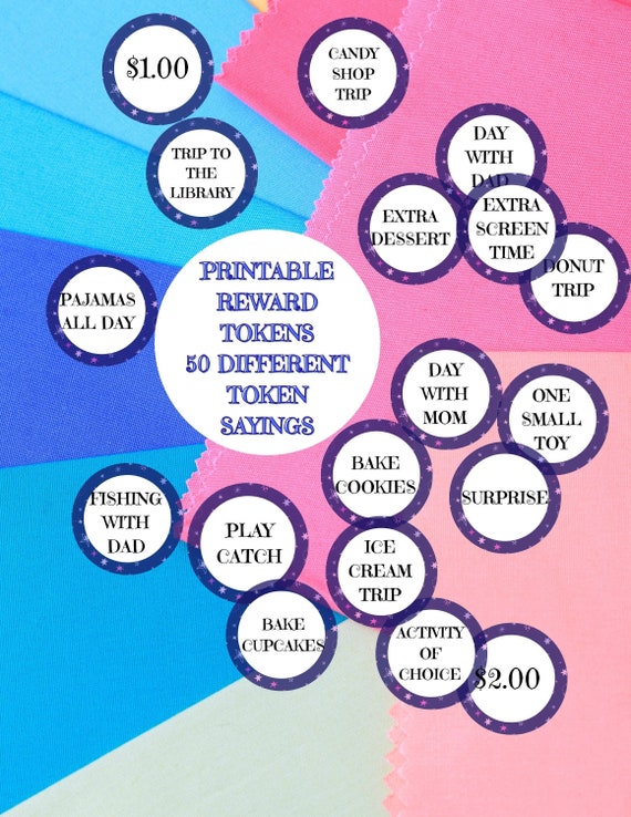 Reward Tokens Printable Reward Tokens Child Reward Tokens | Etsy