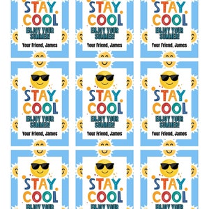 Summer Gift Tag, End of School Year Gift Tag, Editable Gift Tag ...