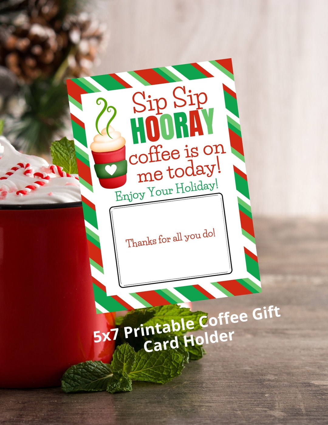 Christmas Gift Card Holder, Coffee Gift Card Holder, Appreciation Gift ...