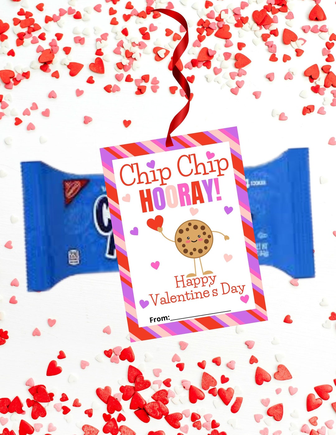 Kids Valentine Tag, Printable Valentine Tag, Chip Chip Hooray Tag ...