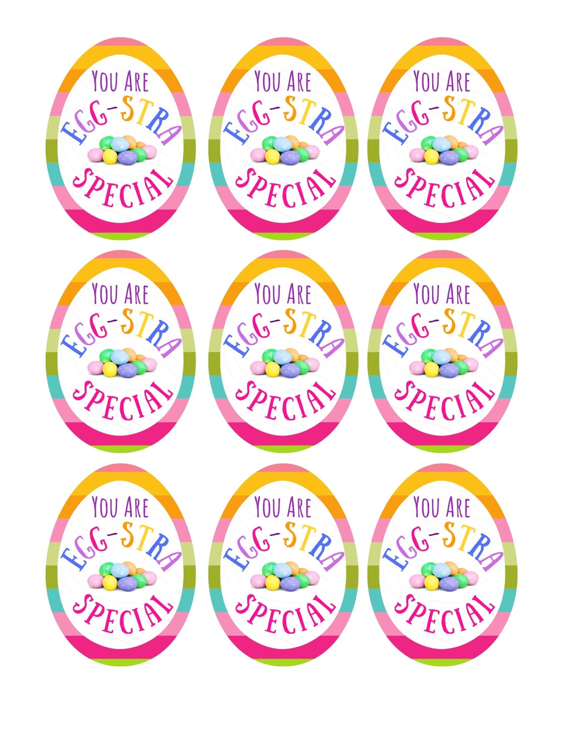 Easter Treat Tags Easter Gift Tags Eggstra Special Treat - Etsy