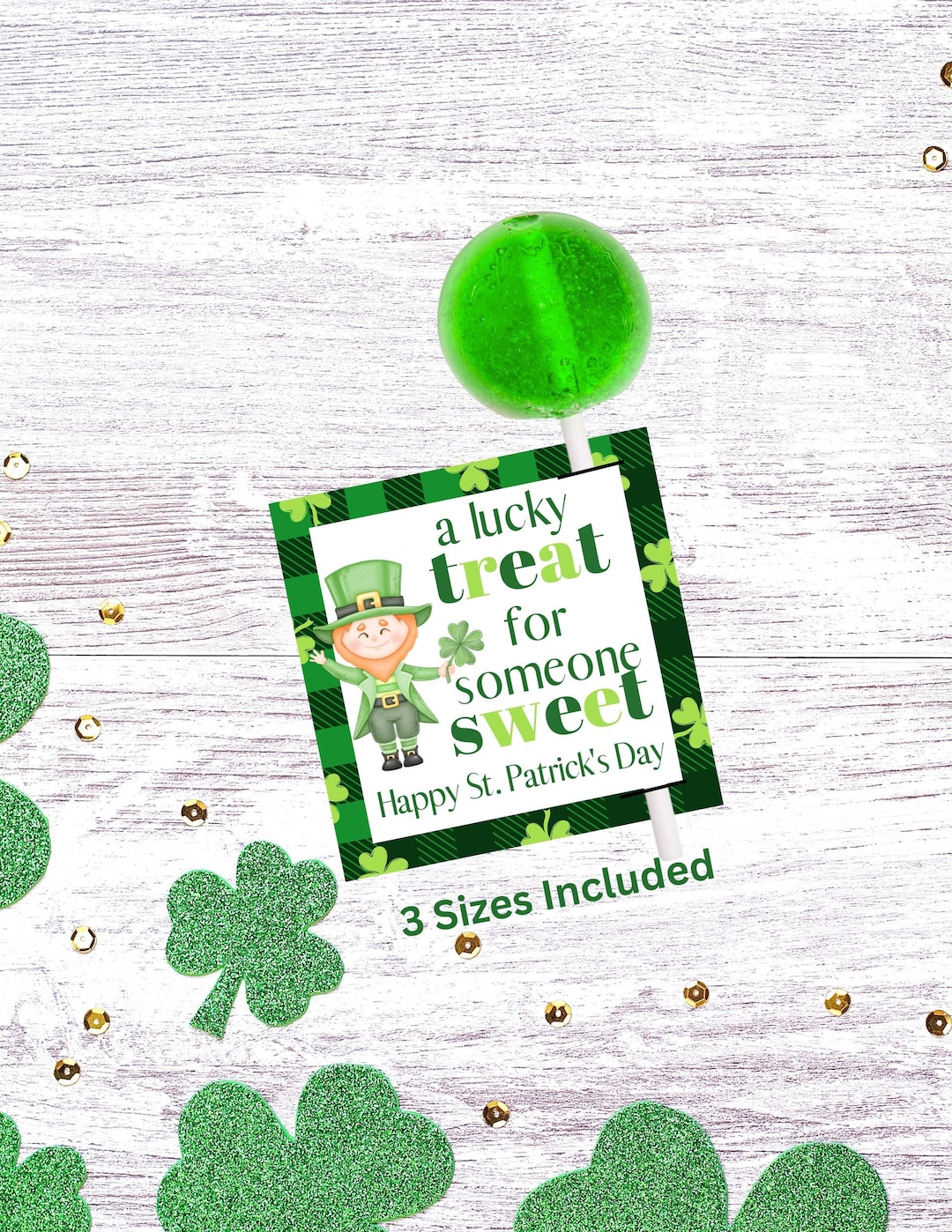 St Patricks Day Lollipop Holder, Lollipop Holder Tag, St Patrick Tag ...