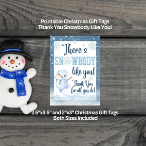 Snowman Christmas Gift Tags, Printable Appreciation Tag (PDF) - Etsy