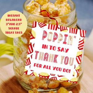 Appreciation Tags, Poppin Gift Tags, Printable Treat Tags, Poppin Gift ...