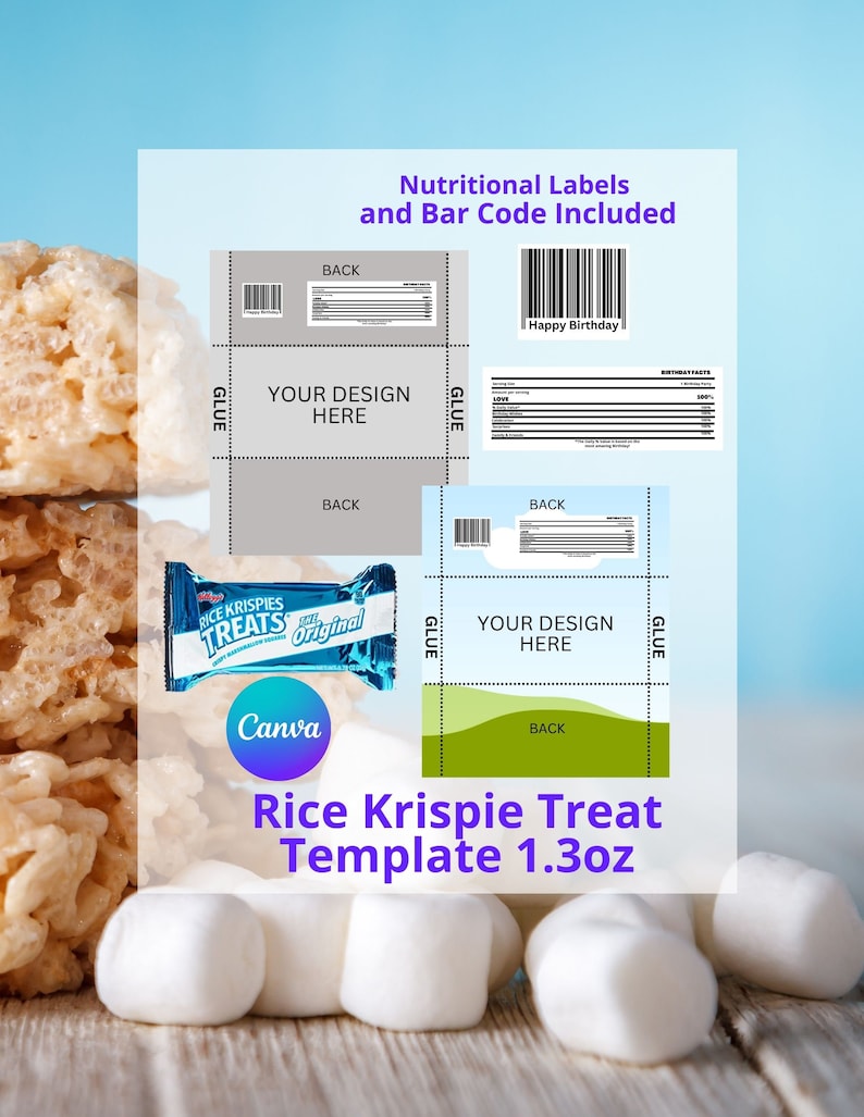 Rice Krispies Template, Blank Rice Krispies Template, Editable Rice ...