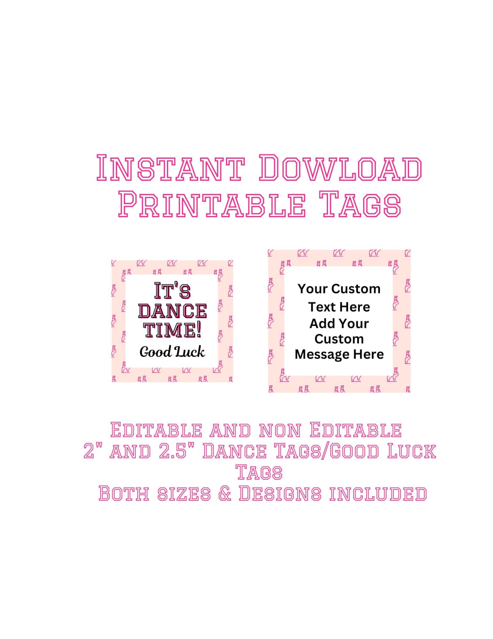 Editable Dance Tag Dance Tag Printable Dance Tag Dance - Etsy