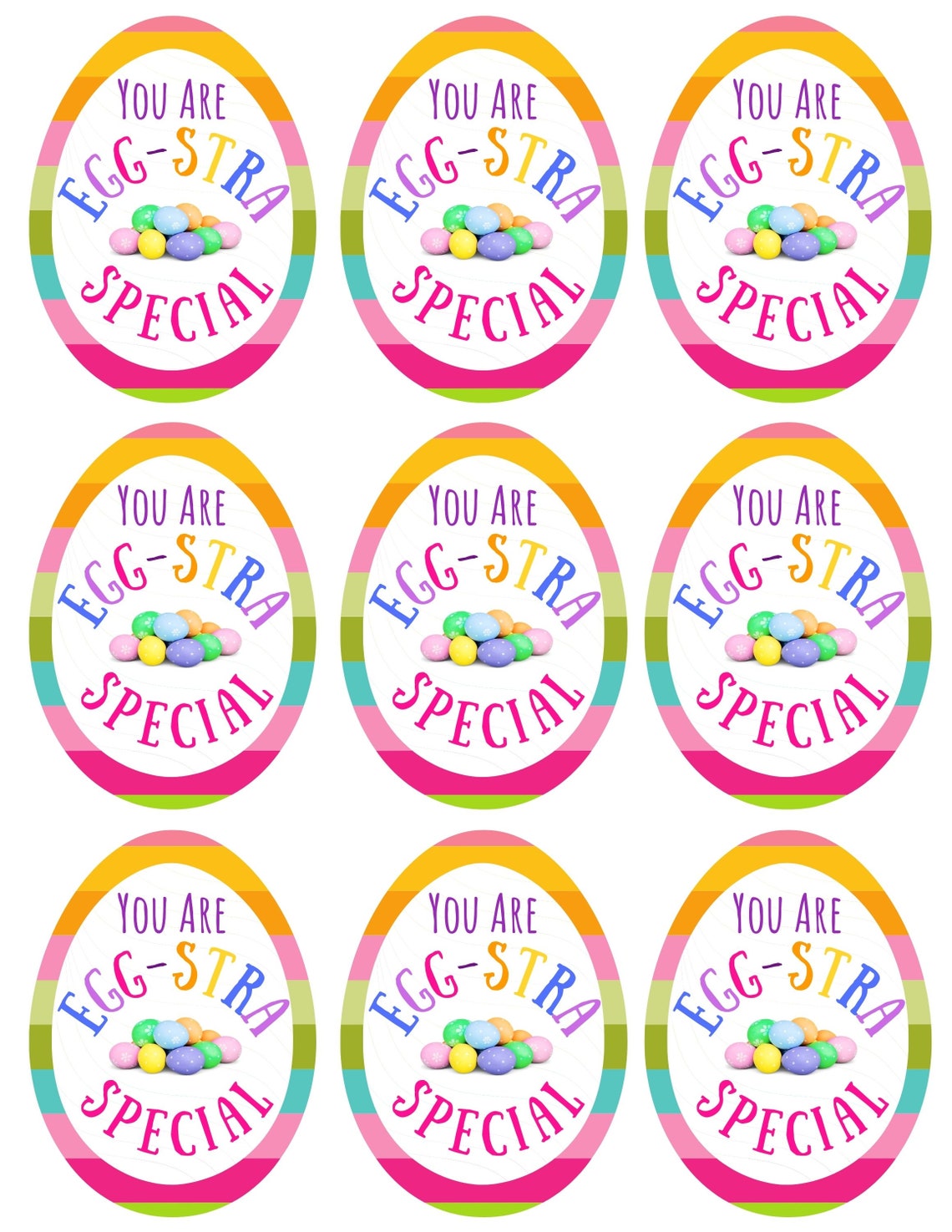 Easter Treat Tags Easter Gift Tags Eggstra Special Treat - Etsy