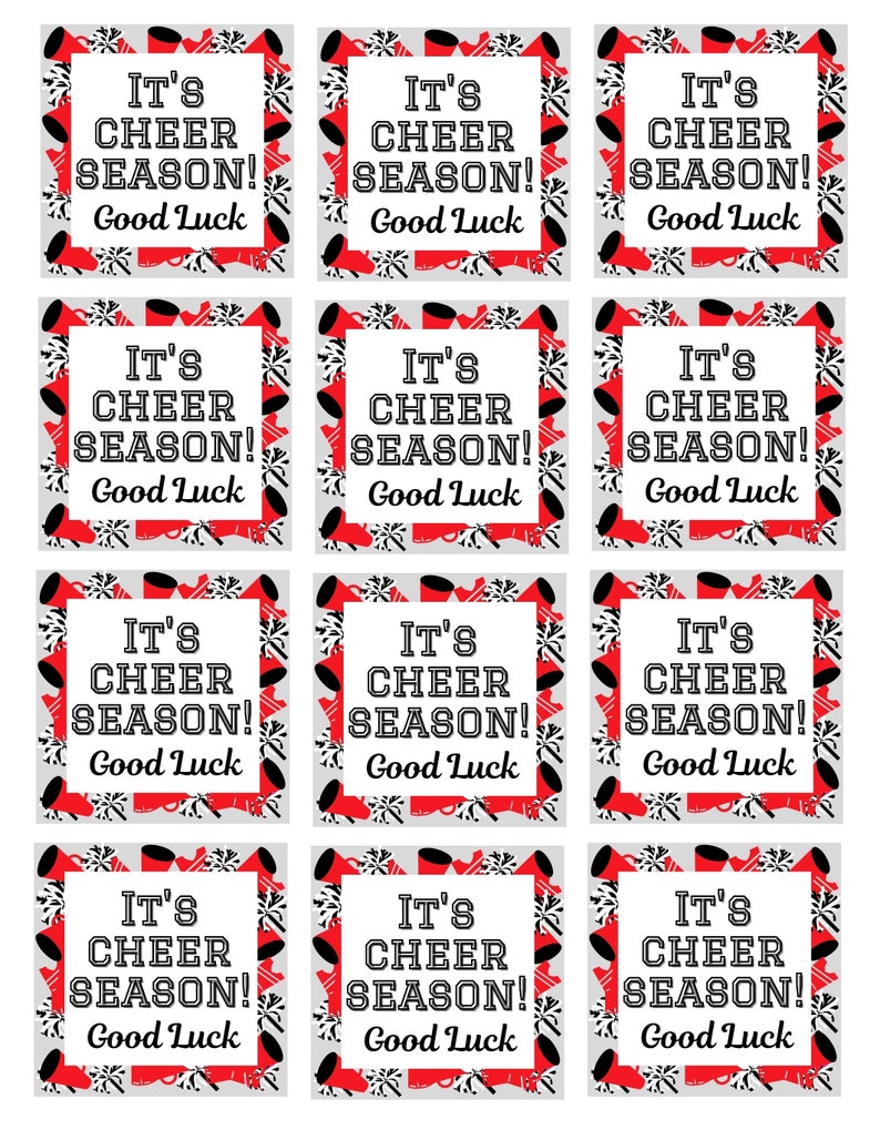 Editable Cheerleading Treat Tags, Printable Sports Tags (PDF) - Etsy