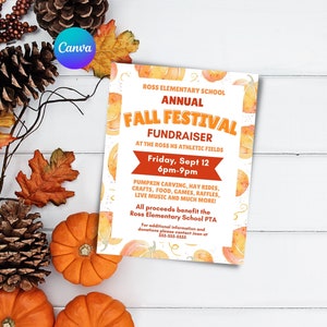 Fall Festival Flyer, Fall Flyer, Editable Fall Template, Fall ...
