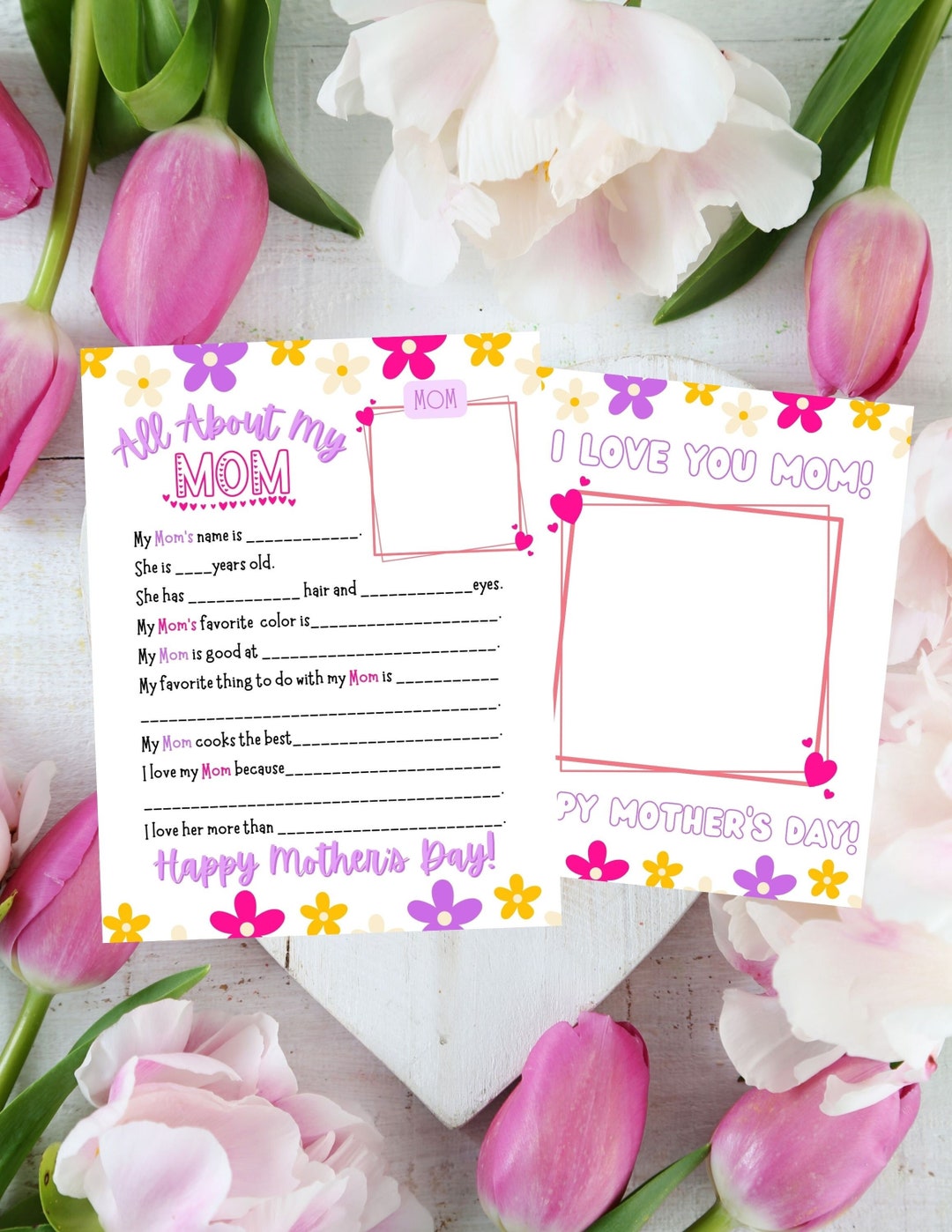 All About Mom, Mothers Day Gift, All About My Mom Printable, Mothers ...