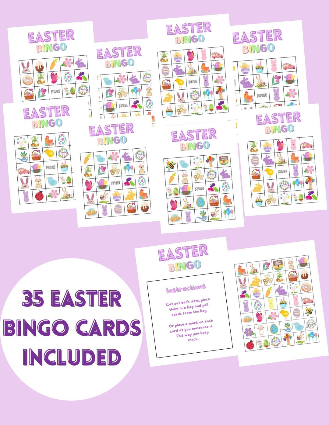 Easter Bingo, Classroom Bingo, Printable Bingo Cards, Easter Bingo ...