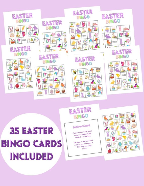 Easter Bingo Classroom Bingo Printable Bingo Cards Easter | Etsy