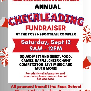 Cheerleading Fundraiser, Cheer Fundraiser Flyer, Editable Flyer ...