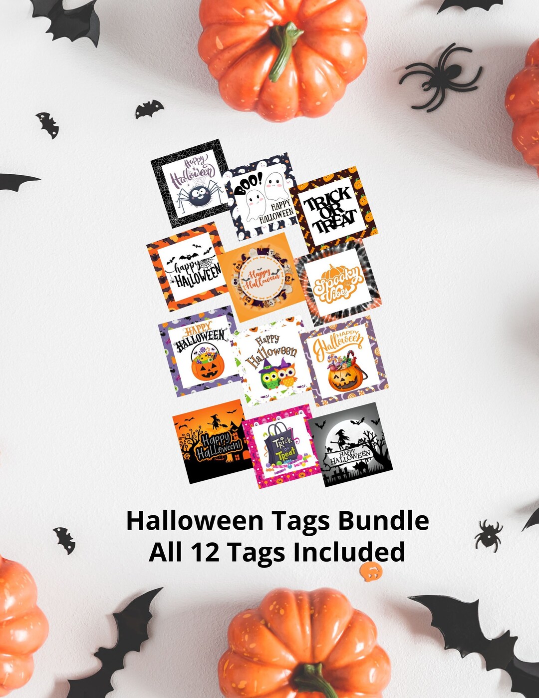Halloween Tags, Printable Halloween Tag, Halloween Gift Tag, Gift Tag ...