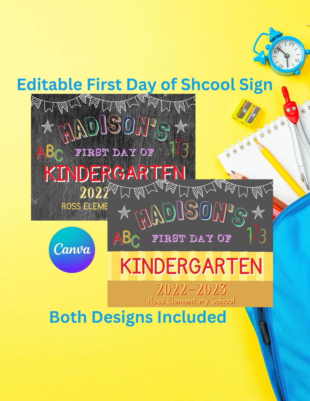 Editable First Day of School Sign, First Day of School Sign, Editable ...