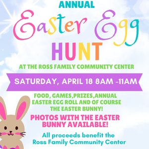 Easter Egg Hunt Flyer, Easter Bunny Flyer, Editable Easter Flyer ...