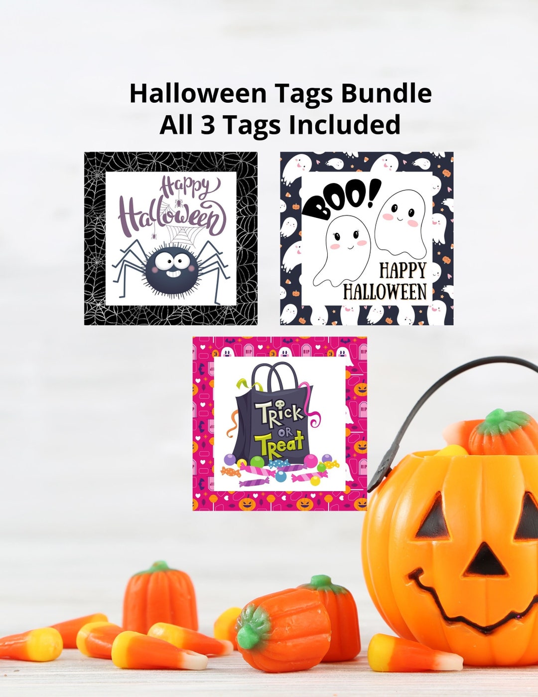 Halloween Tags, Halloween Treat Tags, Halloween Favor Tag, Halloween ...