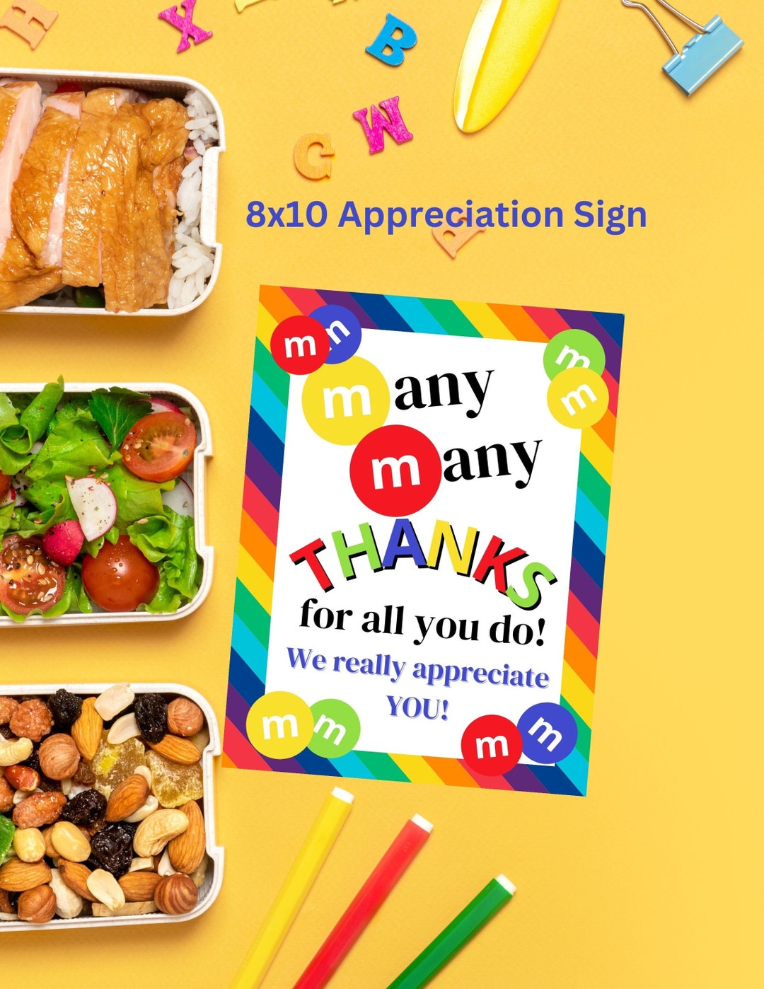 Appreciation Sign, Teacher Appreciation Sign, Staff Appreciation Sign ...