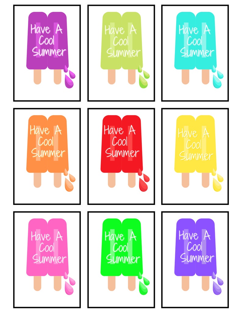 Summer Gift Tag End of School Year Gift Tag Editable Gift | Etsy