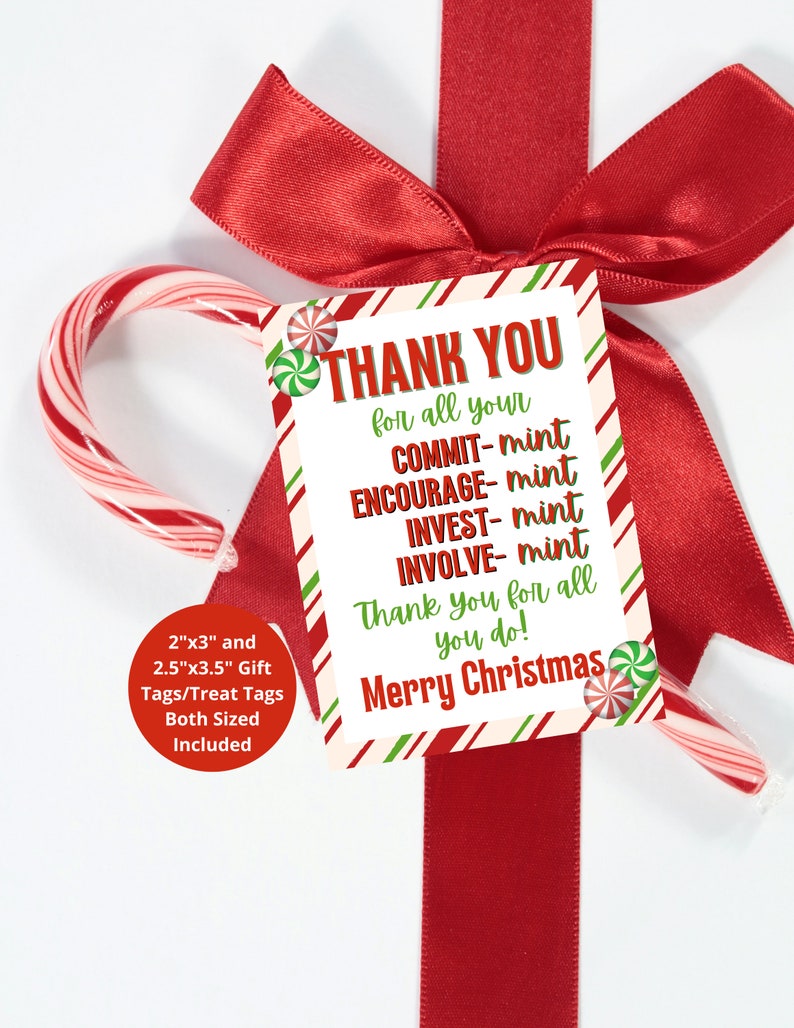 Christmas Gift Tag Printable Appreciation Tag Appreciation - Etsy