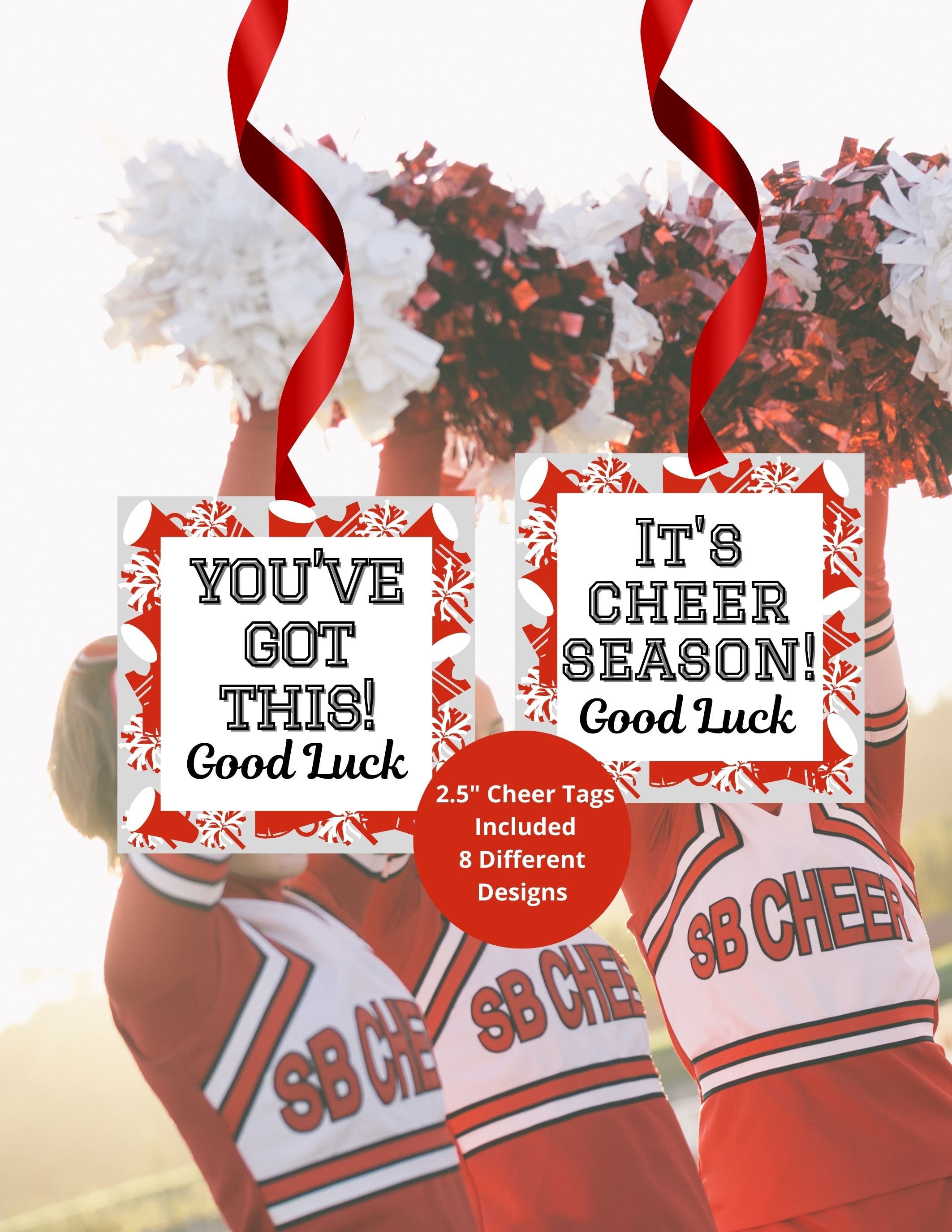Cheer Tag, Cheer Treat Tags, Good Luck Cheer Tag, Cheerleading Snack ...