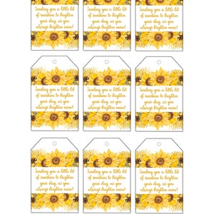 Appreciation Tags, Sunshine Thank You Tags, Teacher Tags, Staff ...