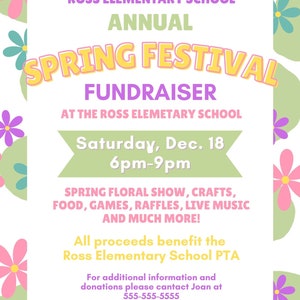 Spring Festival Flyer, Spring Market Flyer, Editable Spring Festival ...