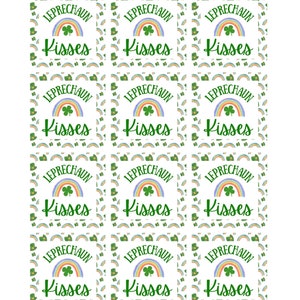 St Patrick's Day Treat Tags, St Patricks Day Tags, Leprechaun Kisses ...