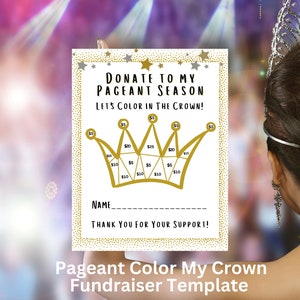 Pageant Season Color My Crown Fundraiser Printable (PDF) - Etsy