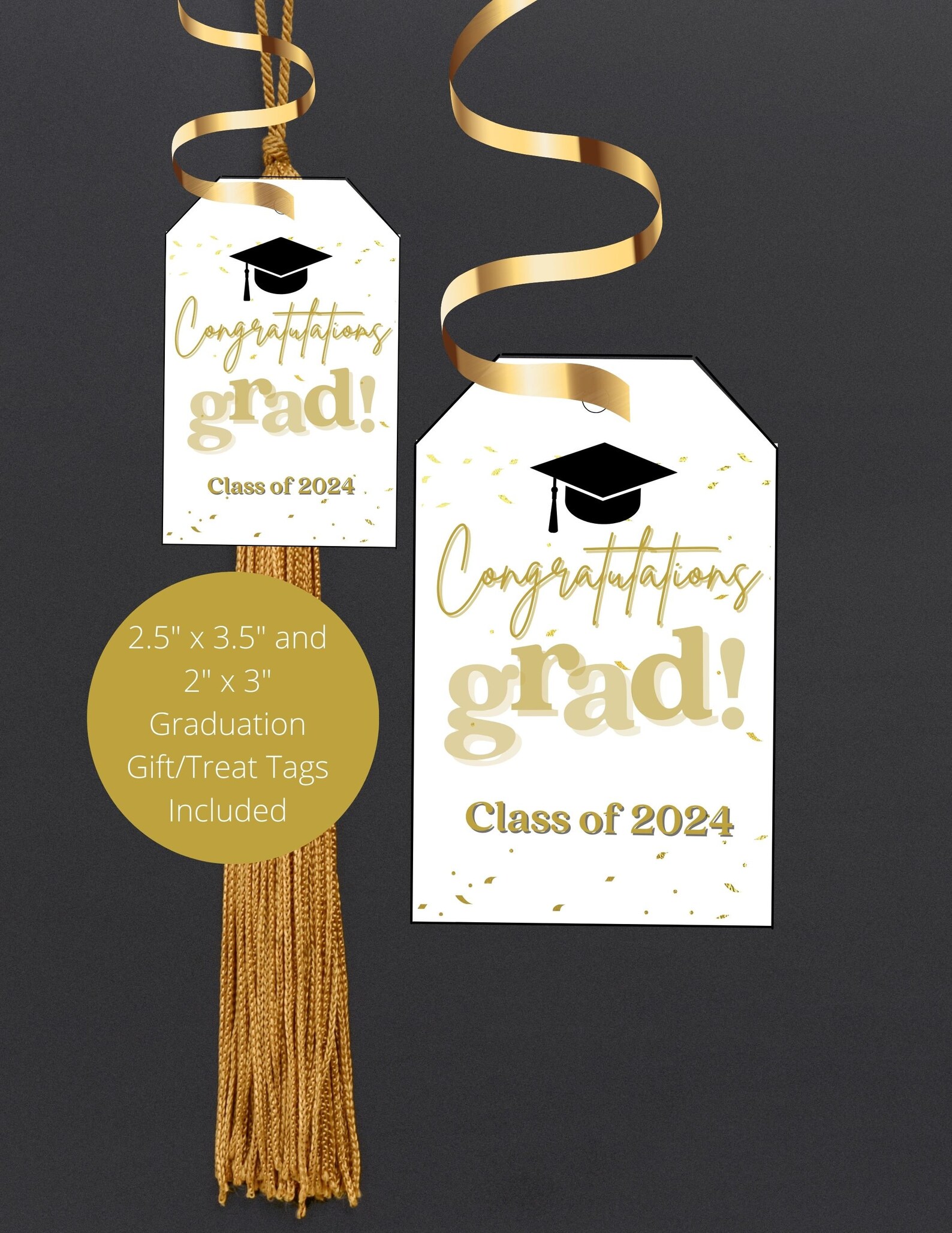 Graduation Gift Tags, Graduation Cap Tags, Congratulation Grad Tags ...
