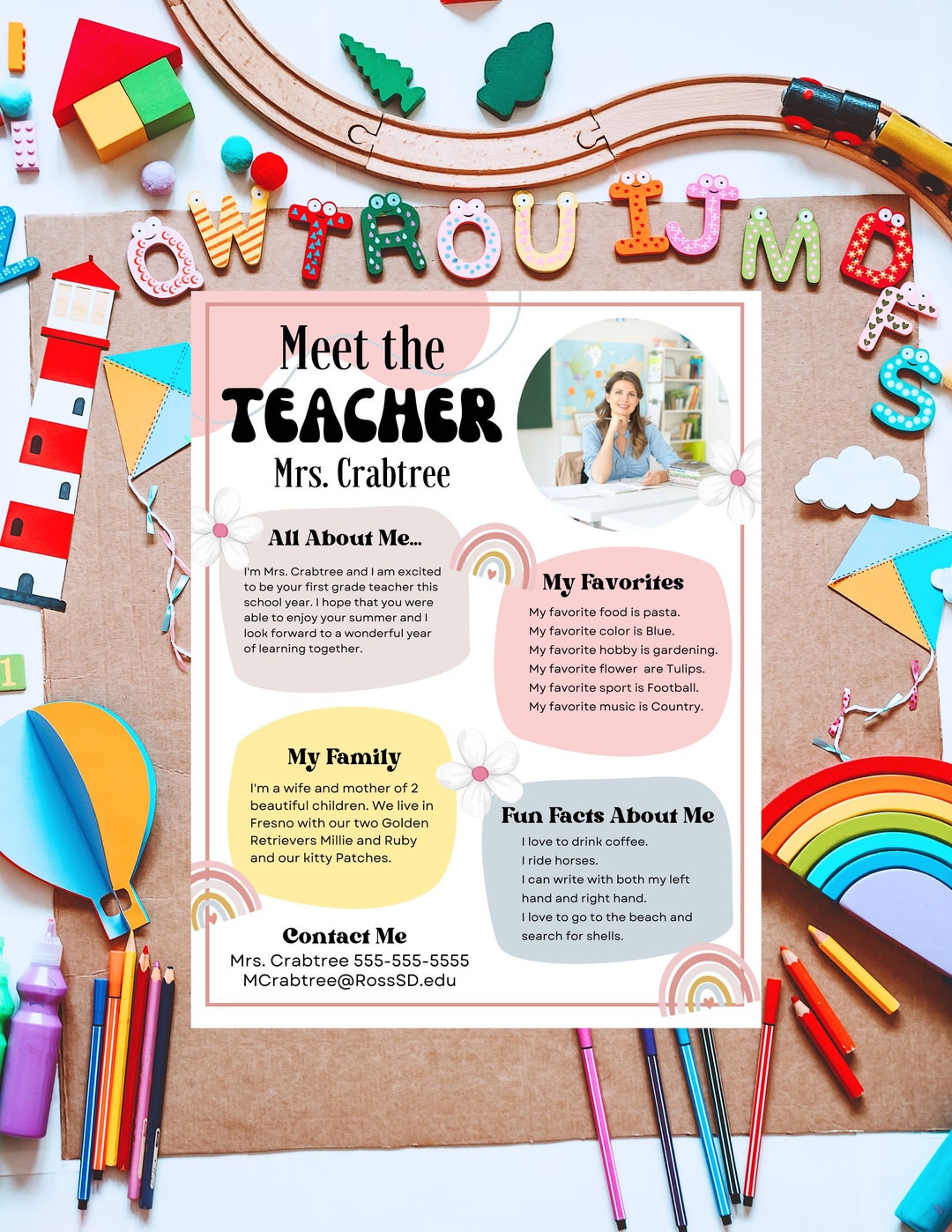 Editable Meet the Teacher Flyer Template, School Open House (digital ...