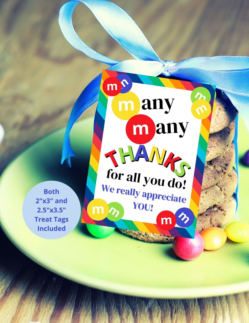 Teacher Appreciation Tags Appreciation Treat Tags Staff - Etsy