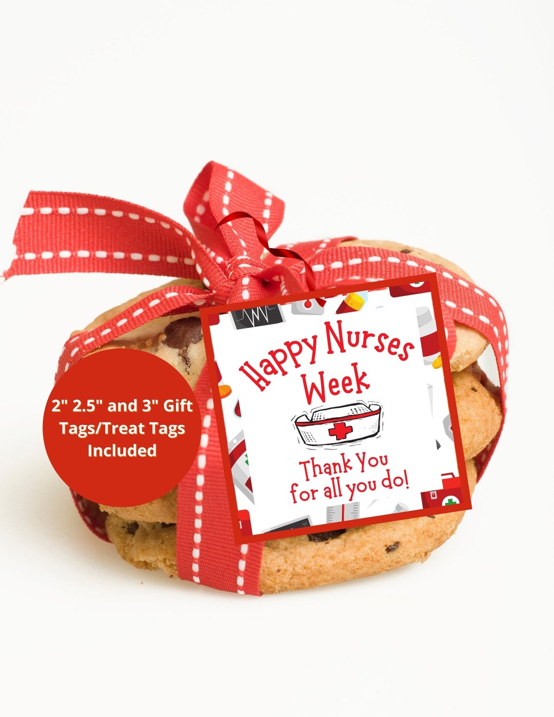 Nurse Appreciation Tag, Nurse Gift Tags, Printable Nurse Tag, Happy ...