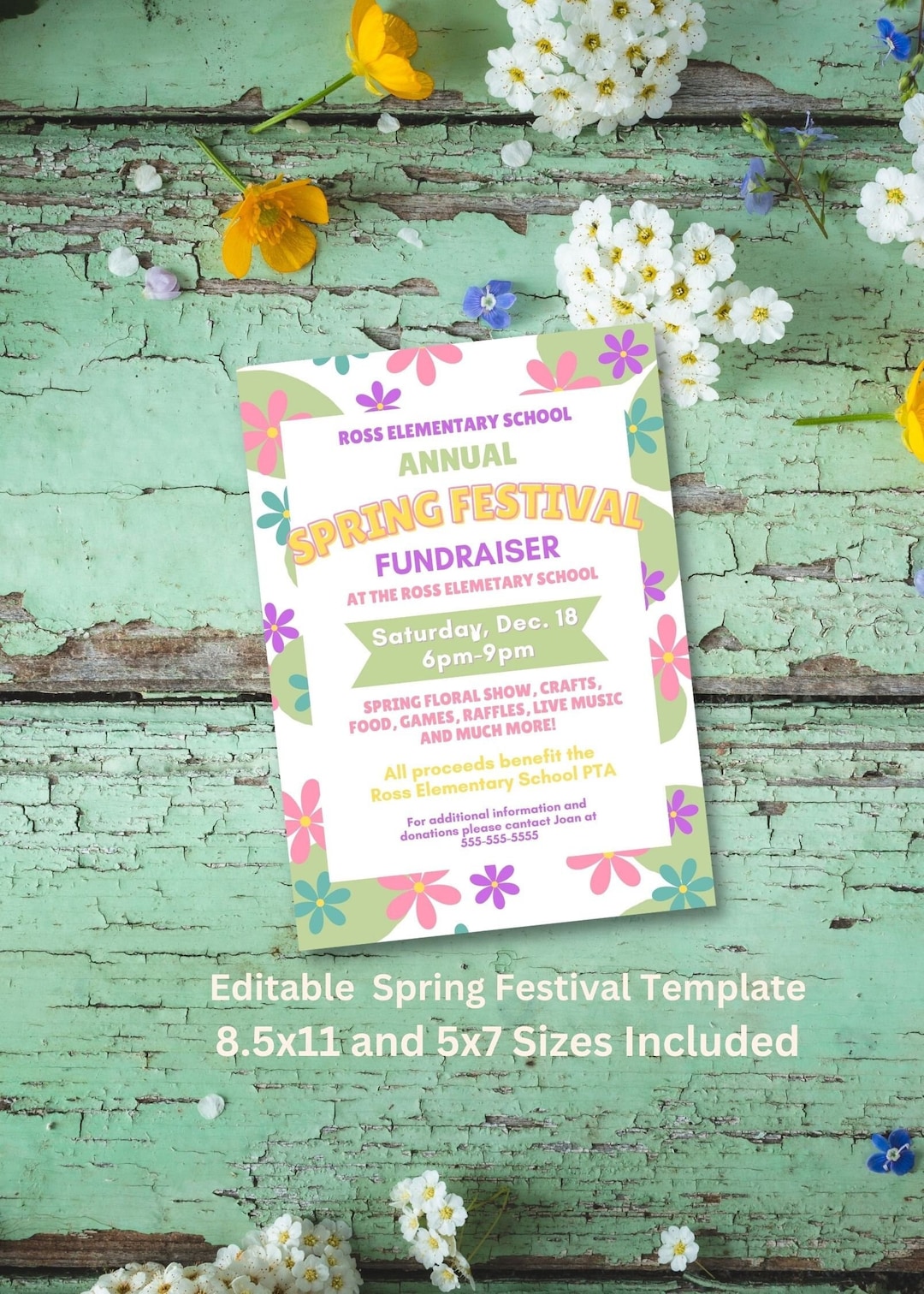 Spring Festival Flyer, Spring Market Flyer, Editable Spring Festival ...