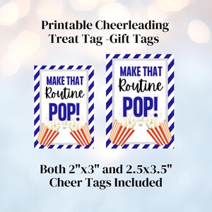 Cheer Tag, Cheerleading Treat Tag, Good Luck Cheer Tag, Cheer Snack Tag ...