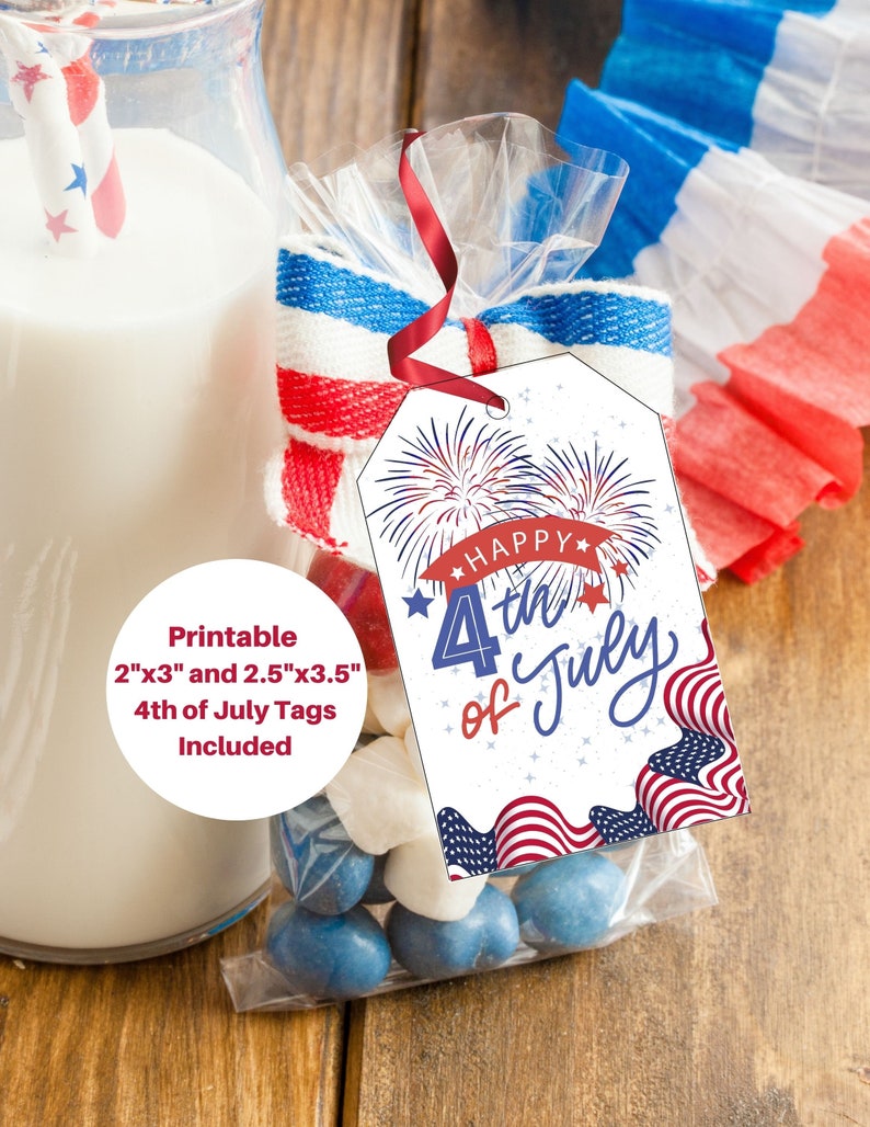 4th of July Gift Tags Printable 4th of July Tag 4th of July - Etsy