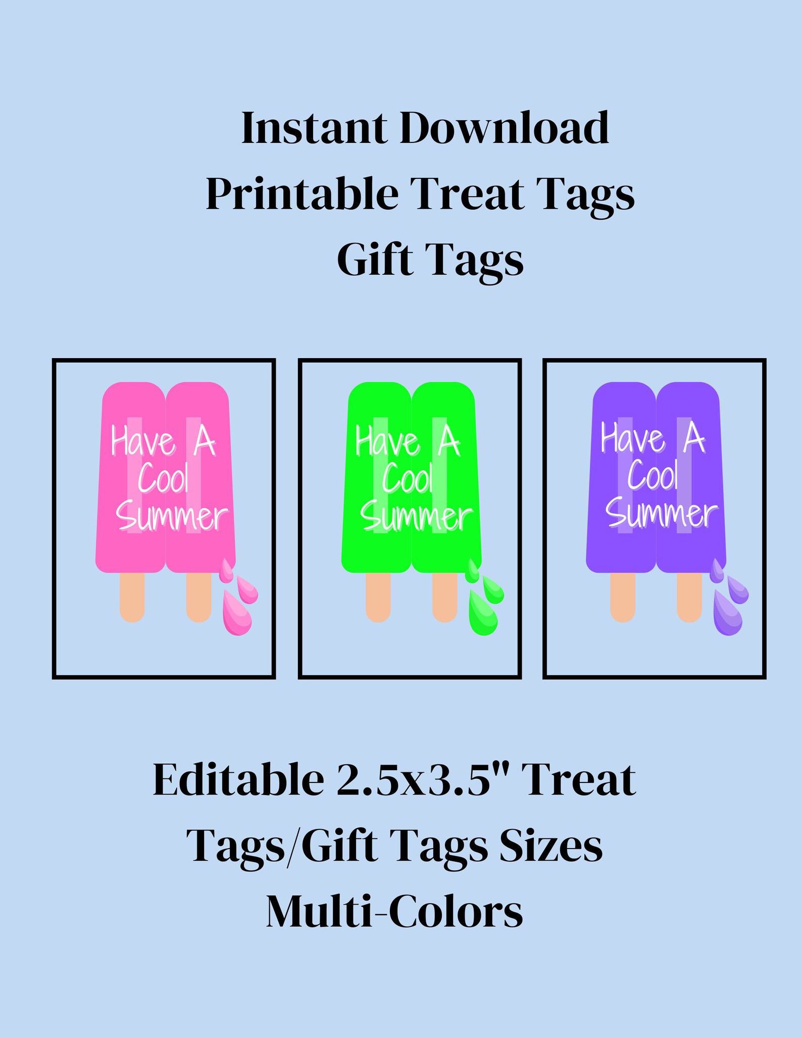 Summer Gift Tag End of School Year Gift Tag Editable Gift | Etsy