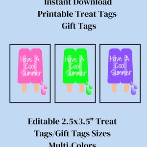 Summer Gift Tag, End of School Year Gift Tag, Editable Gift Tag ...
